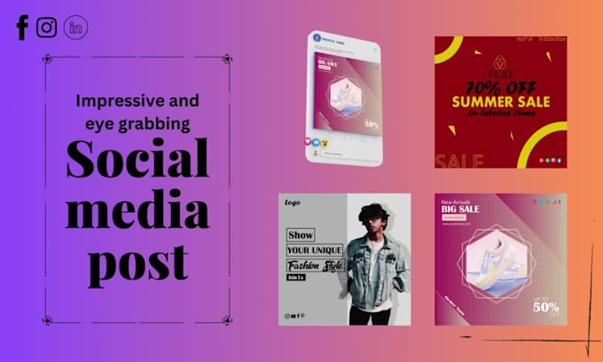 Create impressive and eye grabbing social media post designs by ...