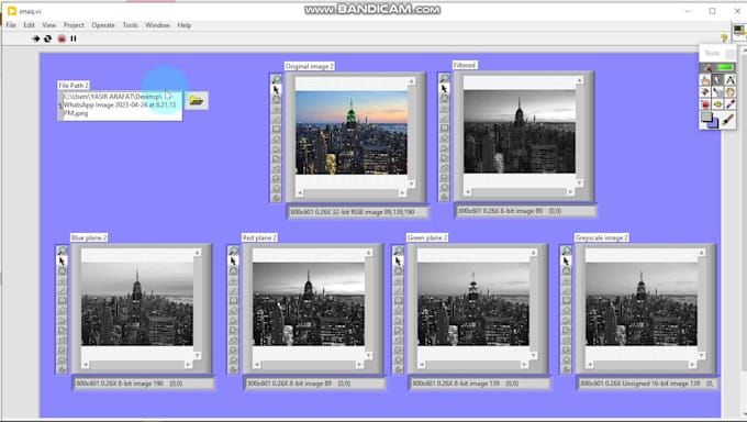 Image processing in labview by Dirlisertugrull | Fiverr