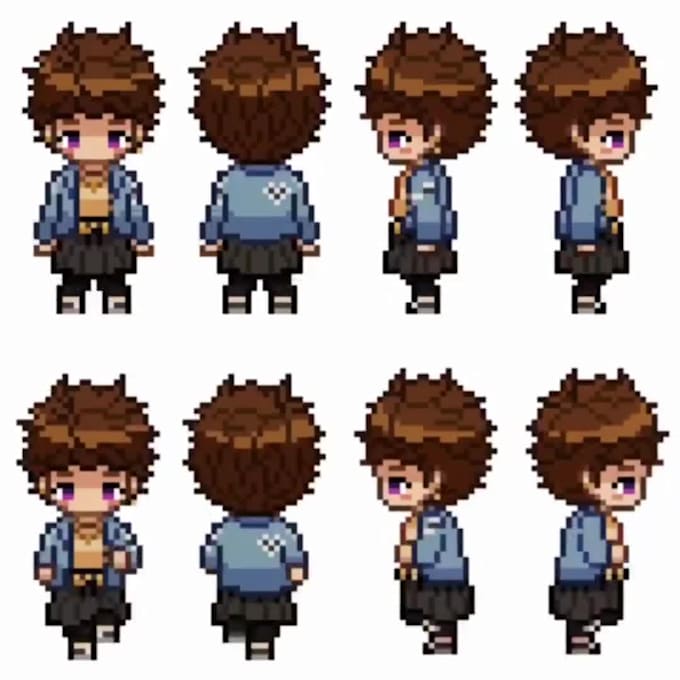 Design pixel sprites,sprite sheet,sprite animation, rpg maker mz,mv,2d ...