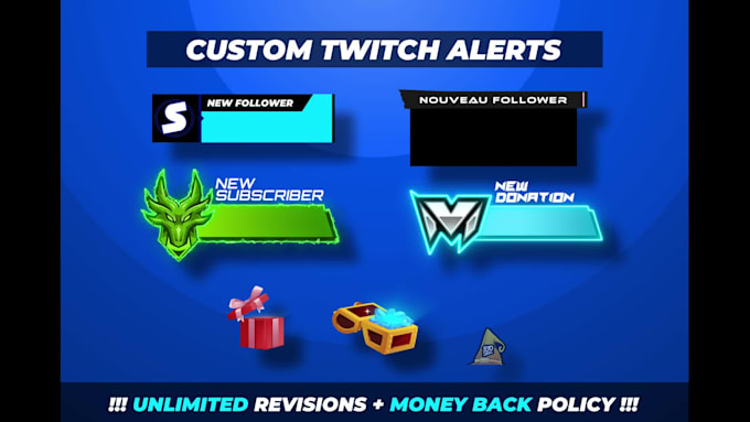 Make custom twitch alerts for follower, donation and sub alerts for ...