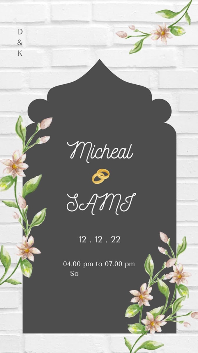 Design most beautiful elegant wedding invitation by Madesigns___ | Fiverr