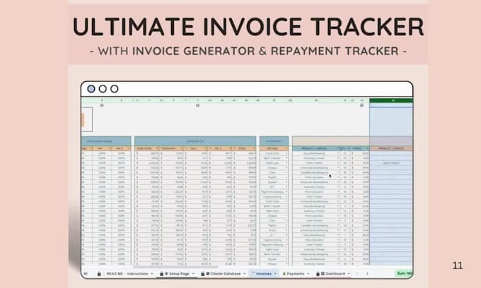 Design zero custom invoice template for your business spreadsheet excel ...