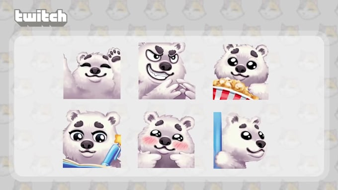 Create custom animated emotes gif for twitch, original animations