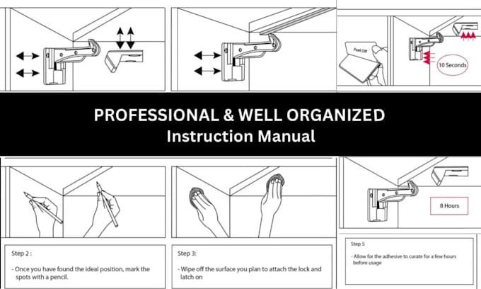 Design instruction manual and vector line art instruction manual by ...