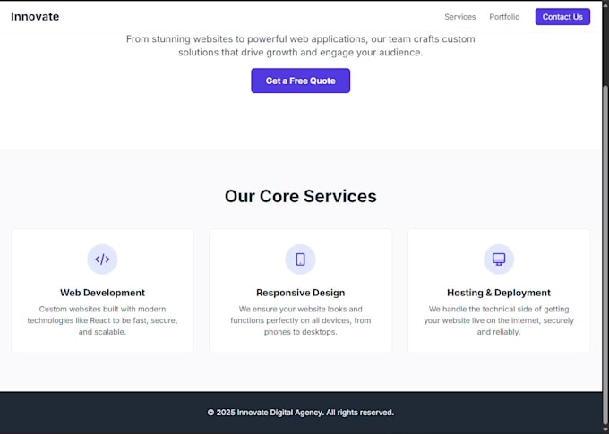 Build a modern, responsive showcase website using react by Antiquegamer | Fiverr