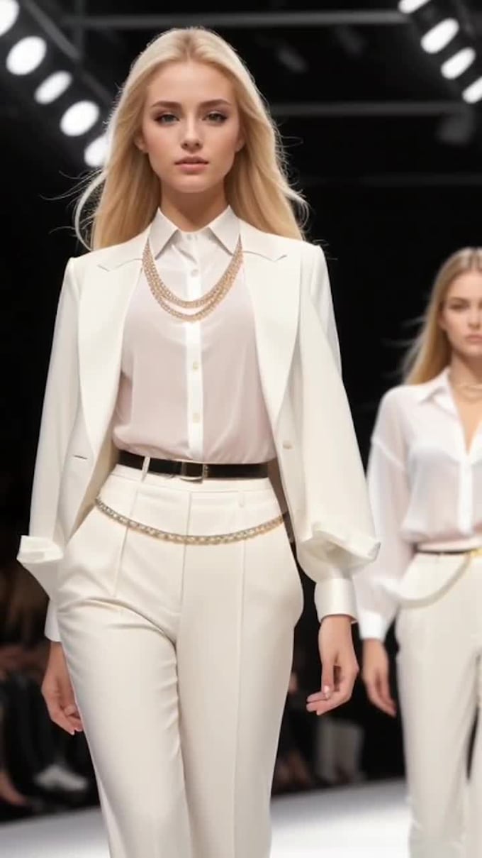 Create a realistic apparel rendering of fashion collection, ai model on ...