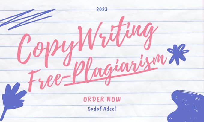 Deliver highly professional copywriting services by Sadaf_adeel11 | Fiverr