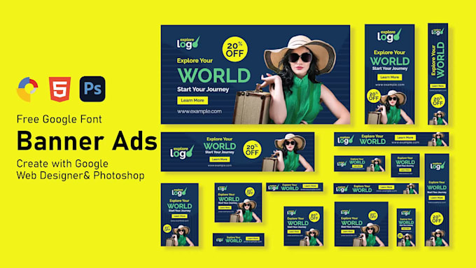 Design html 5 banner ads for google adwords or adroll by Archaichabiba ...