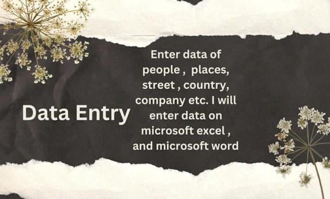 Enter data you like by Ahmedshahery187 | Fiverr