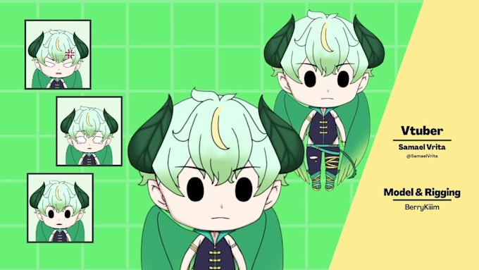 Make chibi vtuber model fully rigged by Dephnieee | Fiverr