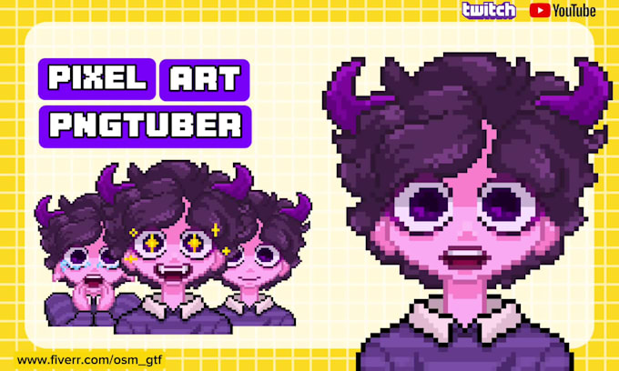 Create custom pixel art pngtuber or giftuber for streams by Osm_gtf ...