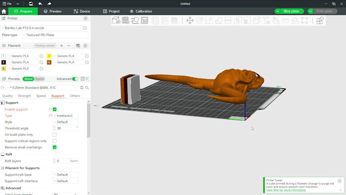Slice, optimize and paint your stl file on bambu lab by Jaxon_pico | Fiverr