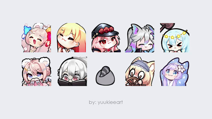 Create super cute and amazing emotes for your channel by Yuukieeart ...