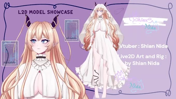 Draw and rig high quality live2d vtuber model by Shianlue | Fiverr