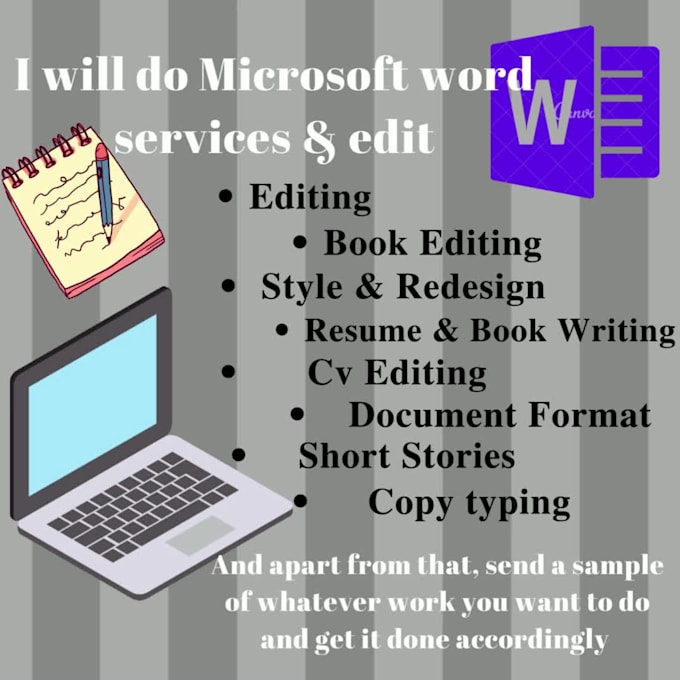 Do ms word document format, edit, and convert to file pdf by Urbarafique548 | Fiverr
