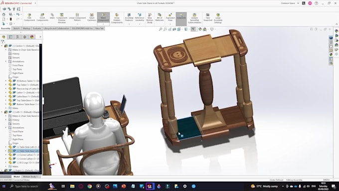Make a 3d cad model from drawing in solidworks by Daballous | Fiverr