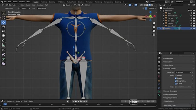 Rig 3d character, humaniod roblox rig, unity facial and full body rig ...