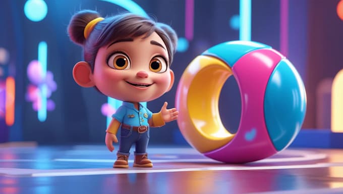 Create 3d pixar style cute character mascot, cartoon avatar logo or ai ...