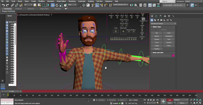 Autodesk 3ds max character cat rig by Candereli | Fiverr