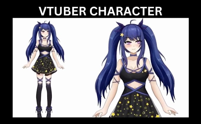 Draw, rig live2d vtuber model vrchat avatar 2d 3d vtuber character vtube studio by Peacemaker_17 ...
