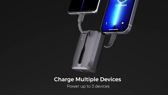 Make 3d gadget animation 3d power bank design and rendering ev charger ...