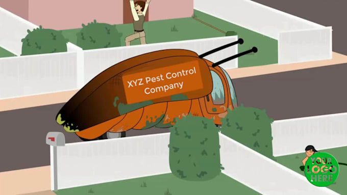 Add logo and text in animated pest control promo ads by Banded70 | Fiverr