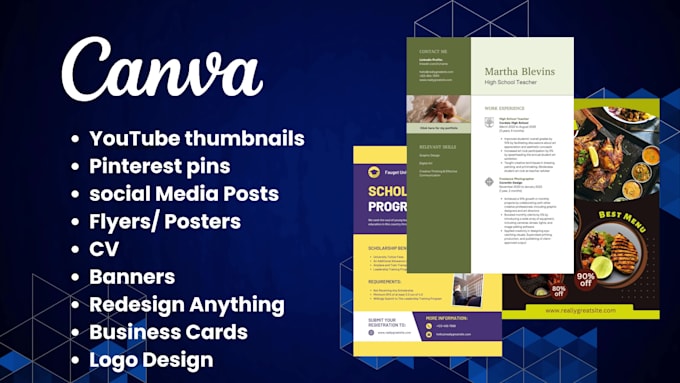 Design anything on canva cv, flyer, social media posts by Sababutt111 ...