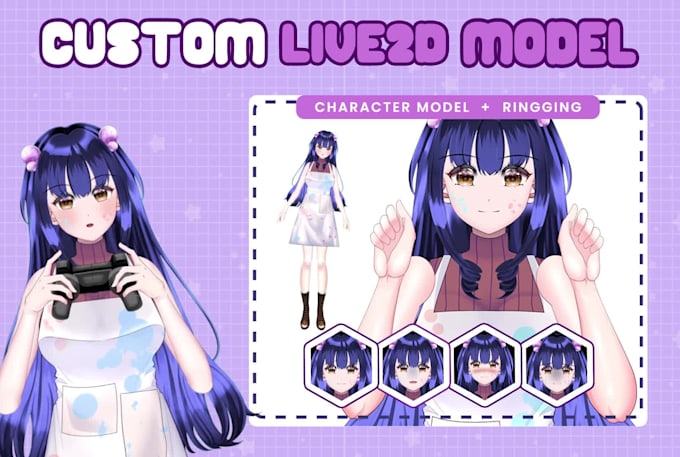Make live2d animation vtuber model for any streamer by Artmaison | Fiverr