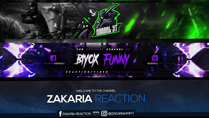 Design an amazing youtube banner in 24 hours by Z_issam | Fiverr