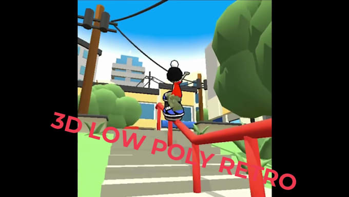 3d low poly retro visualizer n64 psx ps1 y2k style low poly character music by Rose_lowpoly | Fiverr