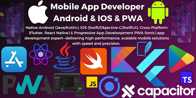 Do native and cross mobile app dev using android ios flutter ionic react native by Chanderraaj ...