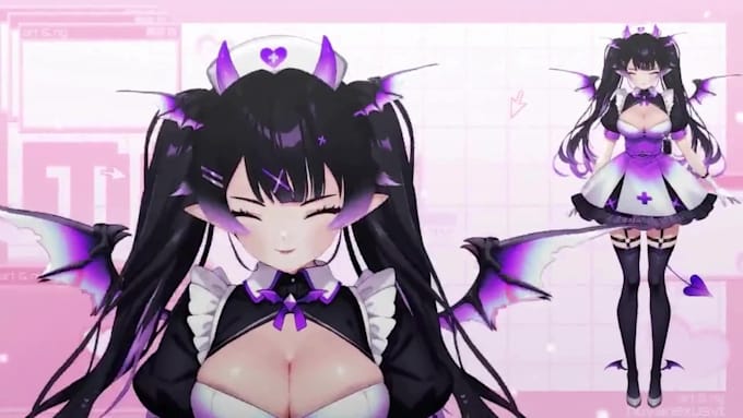 Draw nsfw vtuber avatar, vtuber character rigging in live2d for vtube studio by Ola_dotun5 | Fiverr