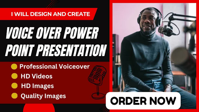 Powerpoint presentation slide with voice over convert to hd video pitch ...