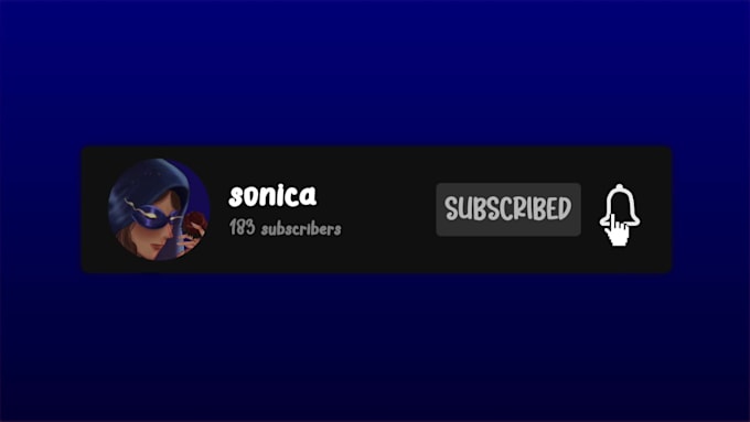 Create a custom youtube subscribe animation overlay by Hayatsonica | Fiverr