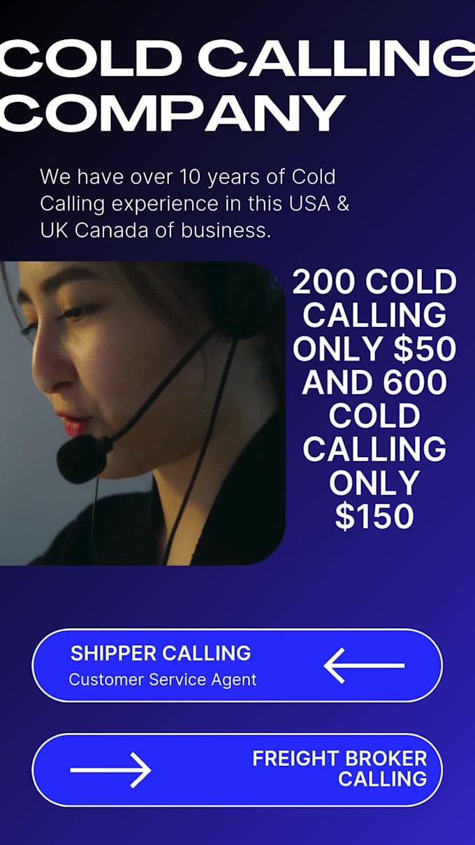 Be cold calling for dispatching services by Vishakhaglobal | Fiverr