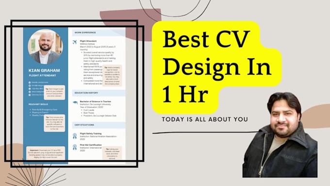 Make a professional cv, and resume in pdf format using canva by ...