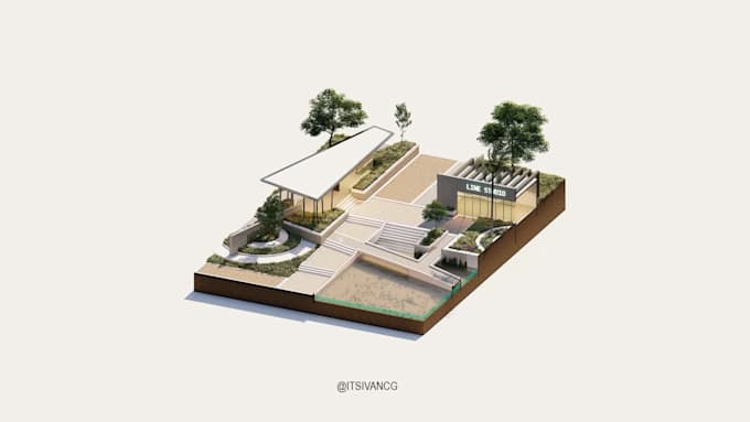 Make isometric landscape or axonometric diagram render by Itsivancg ...