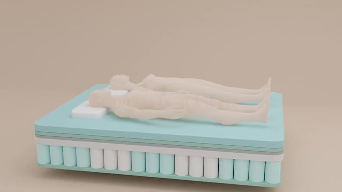 3d mattress animations, models, interior designs, and assemblies by ...