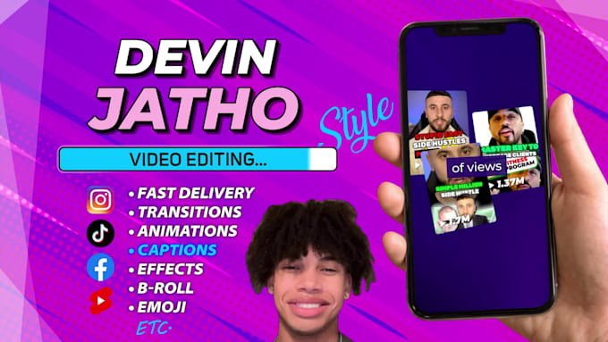 Edit your vertical videos in devin jatho style by Solo_creates | Fiverr