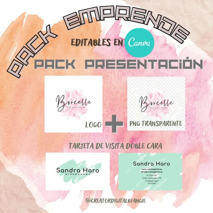 Conociste nuestro pack emprende editables en canva by Angiediogo | Fiverr