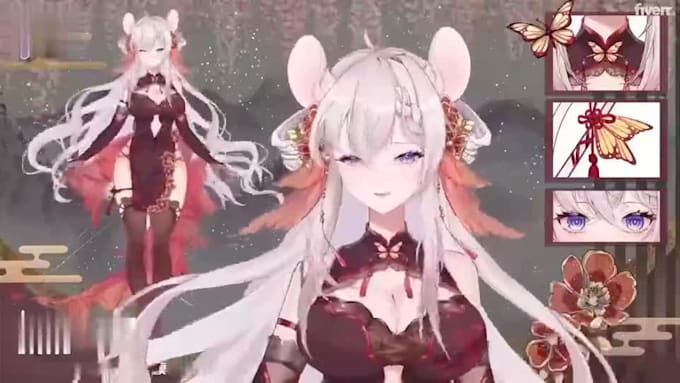 Design and rig pro live2d vtuber model for vtuber, vtube studio by ...