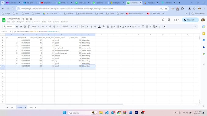 Create telegram bot that intregate data to google sheet by Keanswork ...