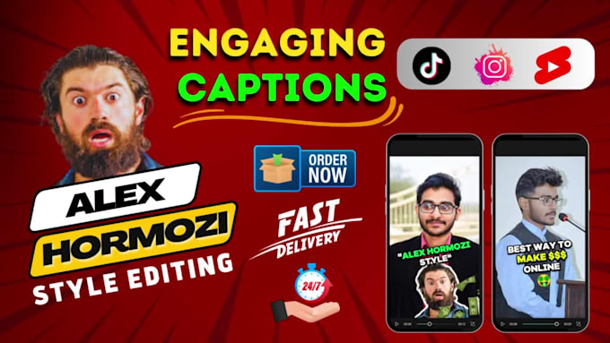 Edit alex hormozi captions style instagram reels and tiktok videos by Salahuddinqazi0 | Fiverr