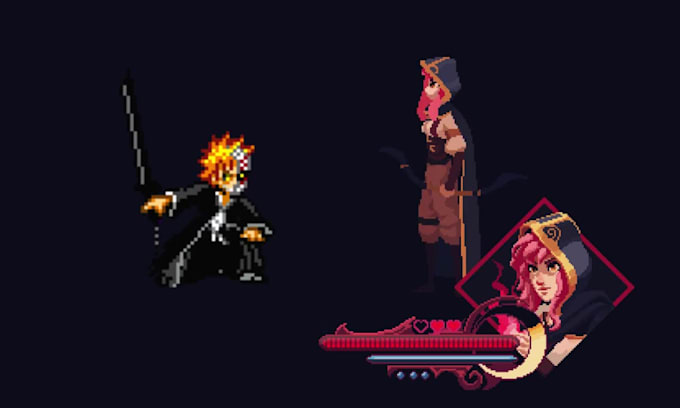 Draw sprite, pixel art and pixel art animation for games by Adamcoop1 ...