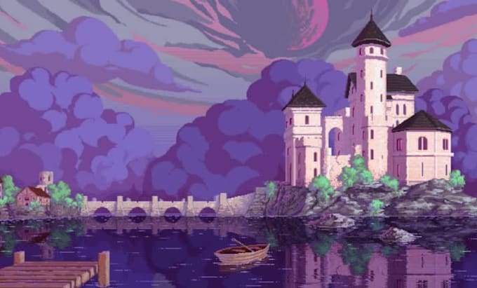 Create custom pixel background, pixel art scene, landscape animation ...