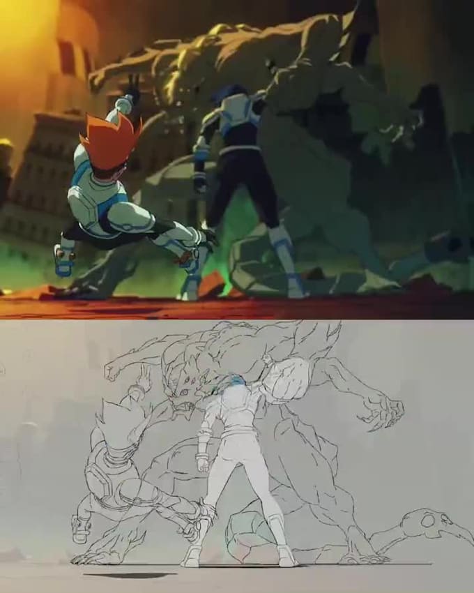 2d hand drawn animation, traditional animation, frame by frame, anime ...