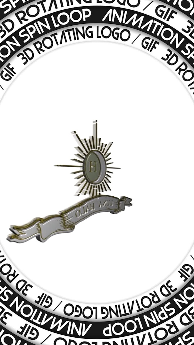 Create a 3d rotating logo animation gif spin loop in 30 minutes by ...