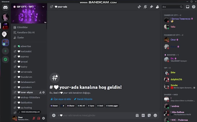 Publish your ad on my discord server 386k members by Onur_ads | Fiverr