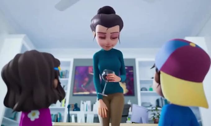 Do 3d cartoon short film video, disney pixar character animation by ...