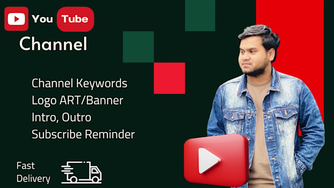 Create youtube channel with logo, banner, intro, outro by Sabbirpriyo1 ...